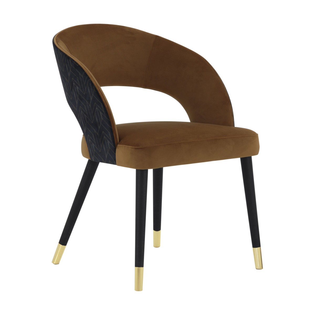 Contemporary Chair with Wood Structure Giulia