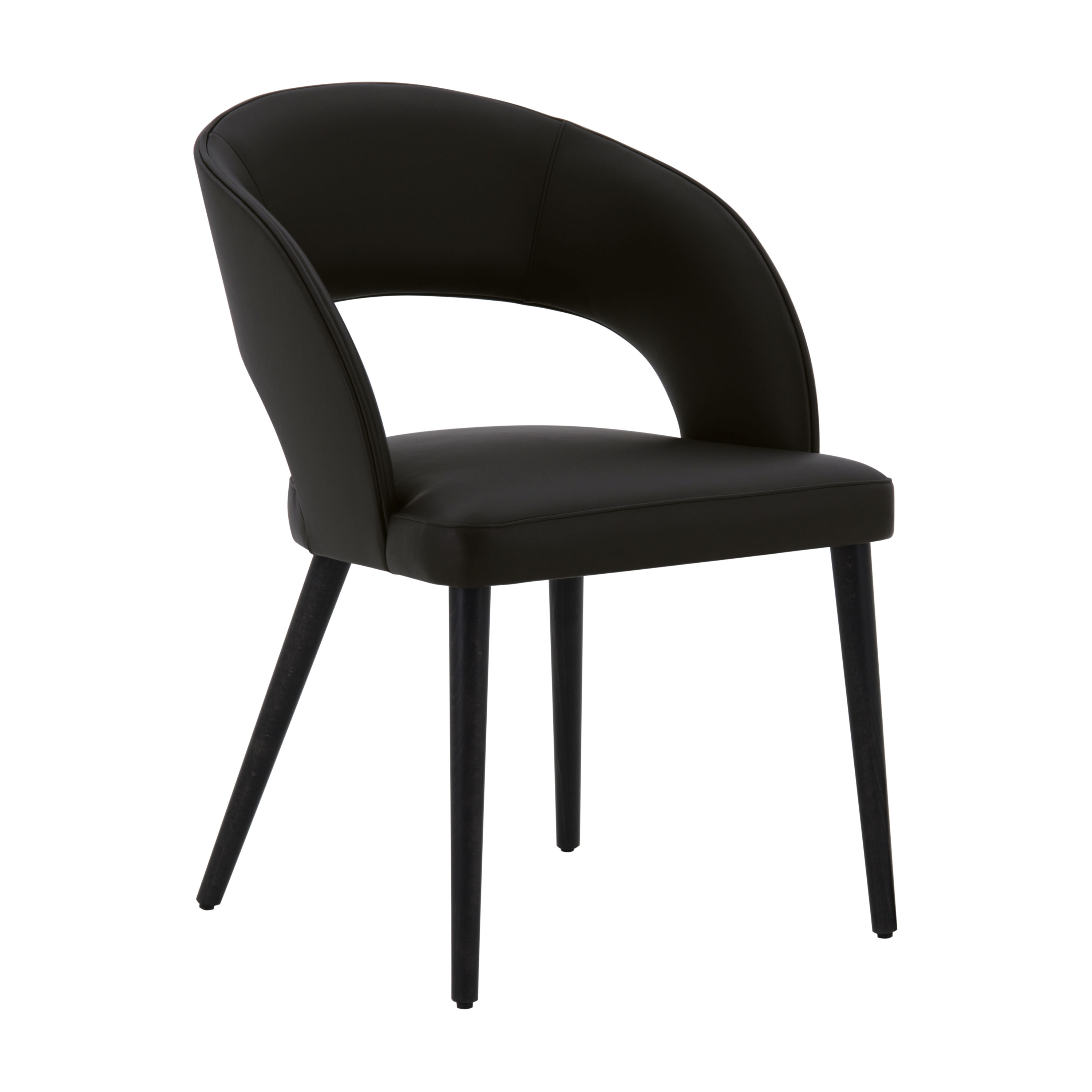 Contemporary Chair with Wood Structure Giulia